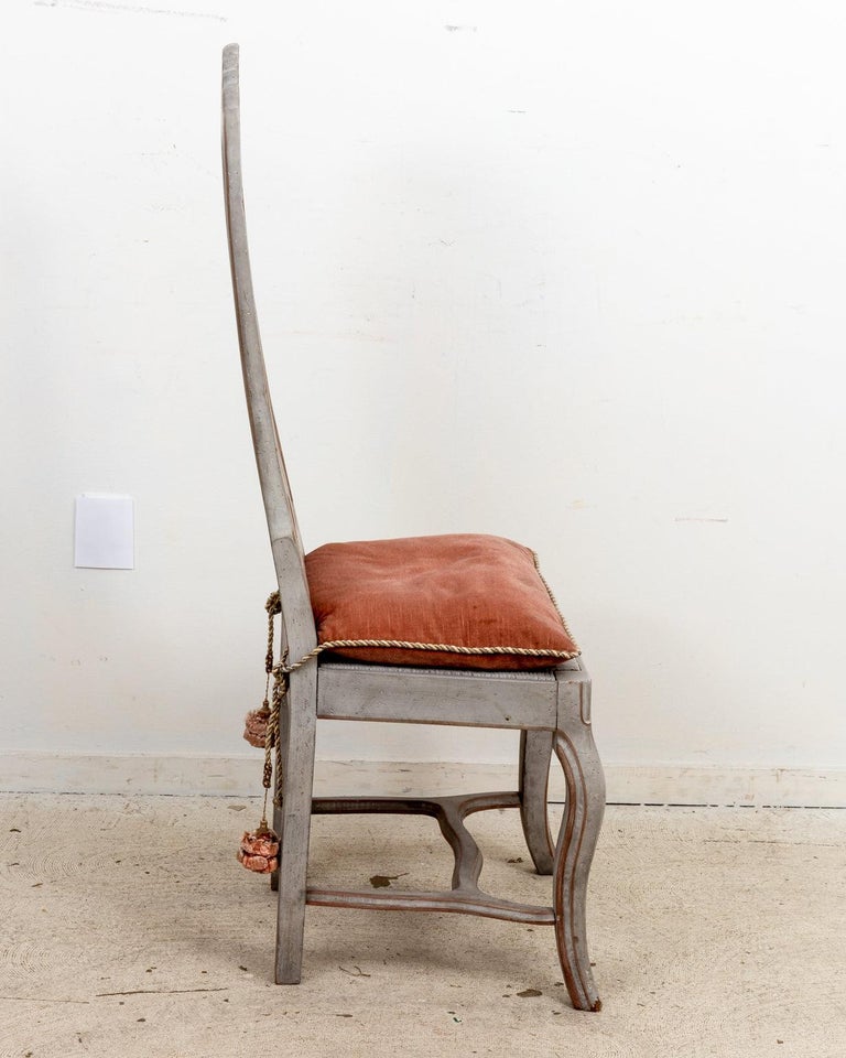 Pair Rococo Style Painted Chairs For Sale at 1stDibs