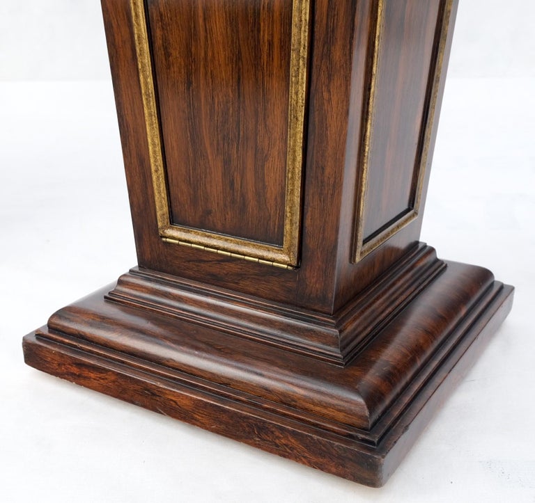 Pair Rosewood Square Tapered Pedestals Hidden Secret Storage ...