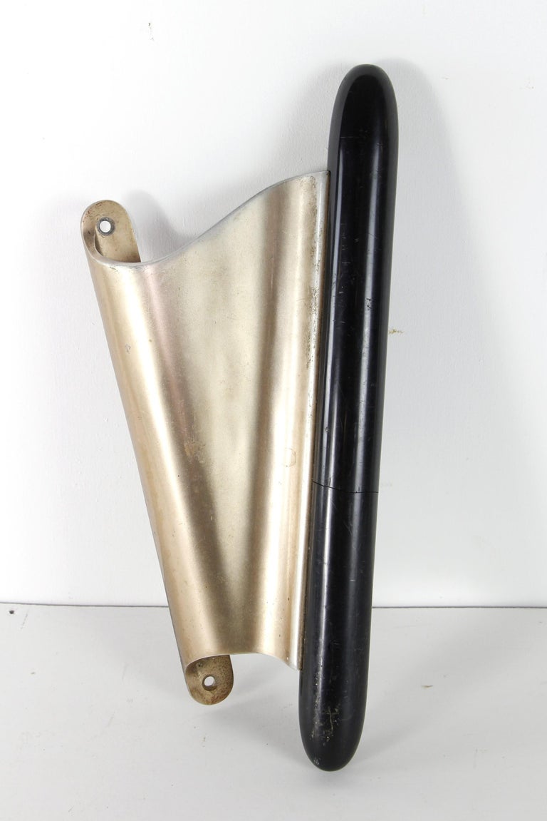 Pair Scroll Door Pulls Wood and Stain Brass Finish from Europe For Sale ...