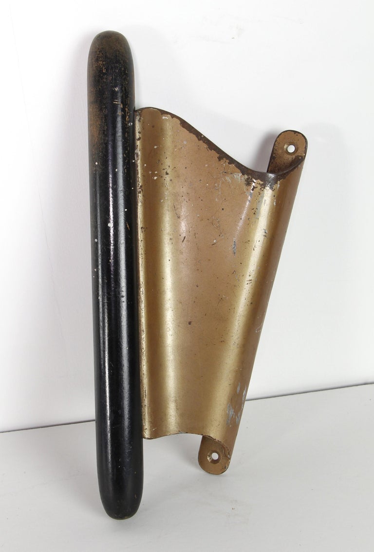 Pair Scroll Door Pulls Wood and Stain Brass Finish from Europe For Sale ...