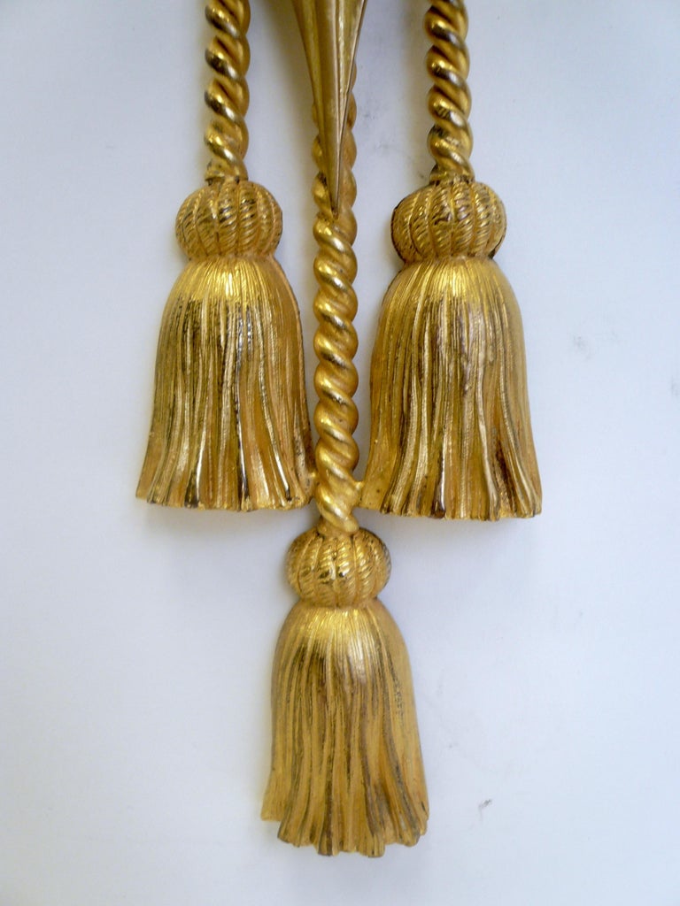 Signed E. F. Caldwell Gilt Bronze Classical Style Lion and Tassel ...