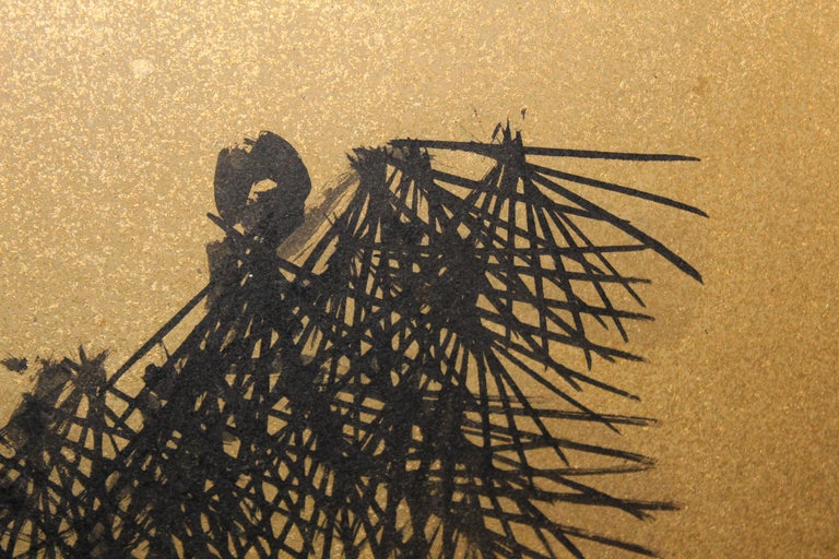 Pair of Six Fold Japanese Paper Screens For Sale at 1stDibs