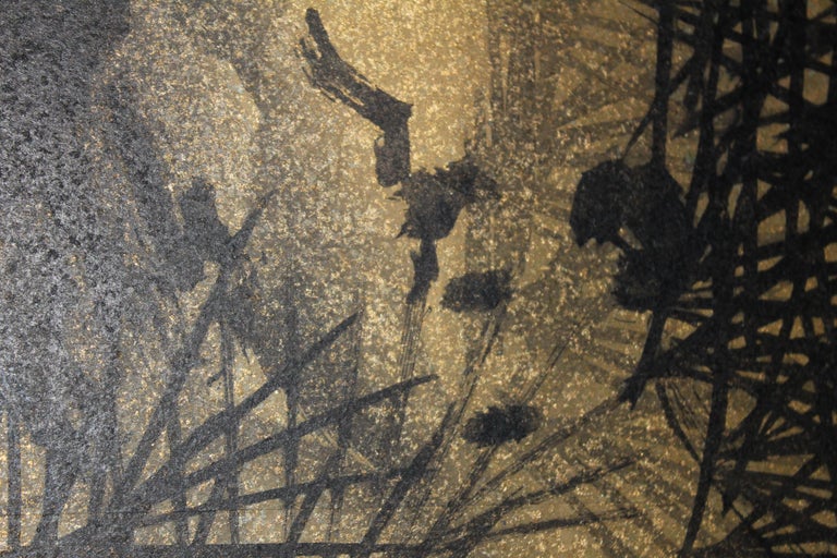 Pair of Six Fold Japanese Paper Screens For Sale at 1stDibs