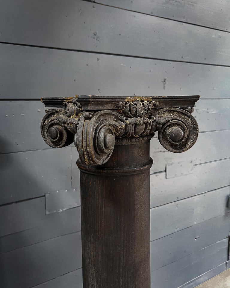 'Pair' Solid Reclaimed Ionic Columns For Sale at 1stDibs