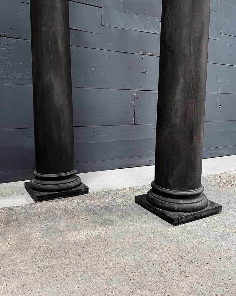 'Pair' Solid Reclaimed Ionic Columns For Sale at 1stDibs