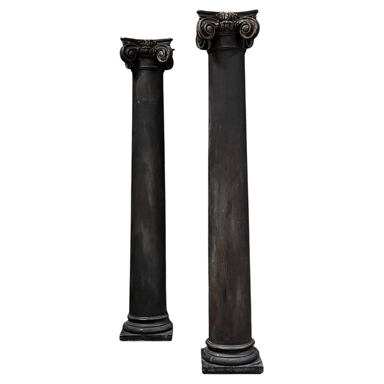 'Pair' Solid Reclaimed Ionic Columns For Sale at 1stDibs
