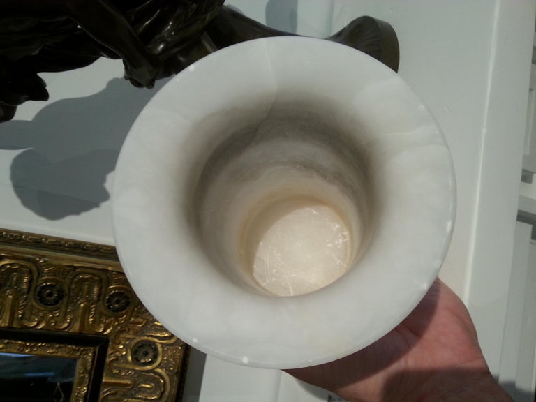 Pair Spanish Alabaster Vases at 1stDibs