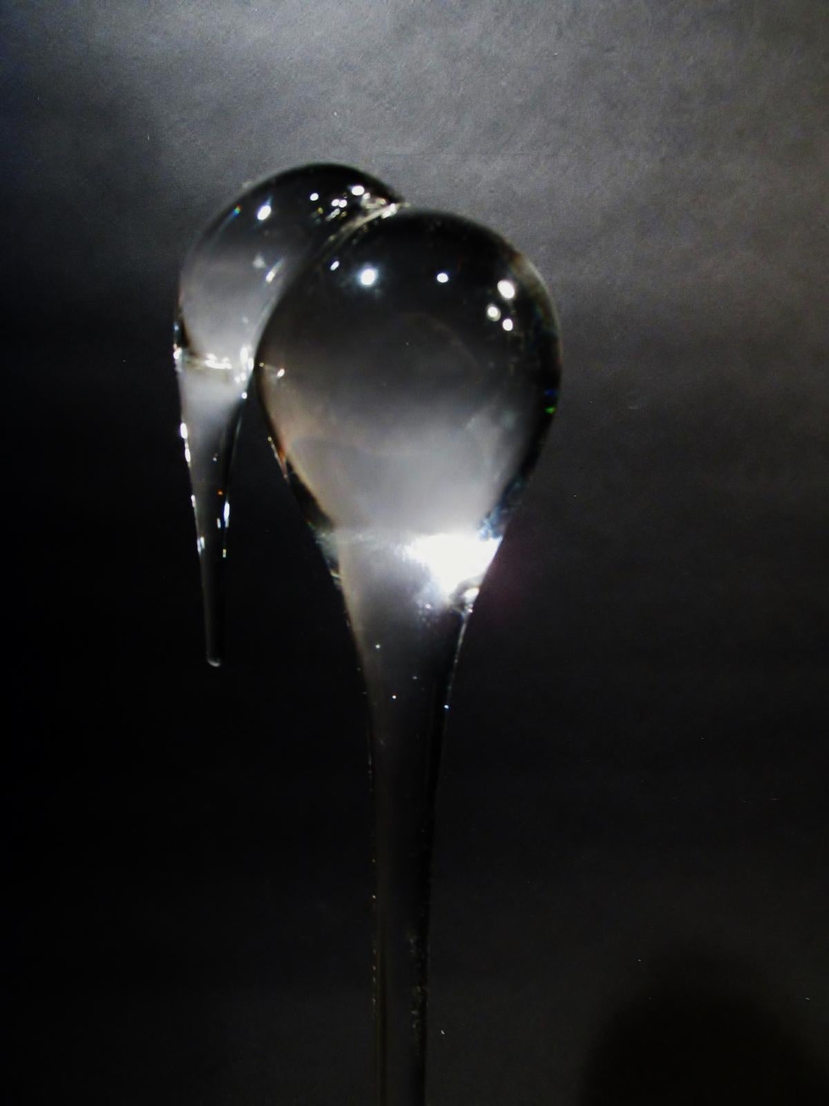 Pair of Steuben Modernist Crystal Stork Sculpture #8538 Paul Schulze at ...