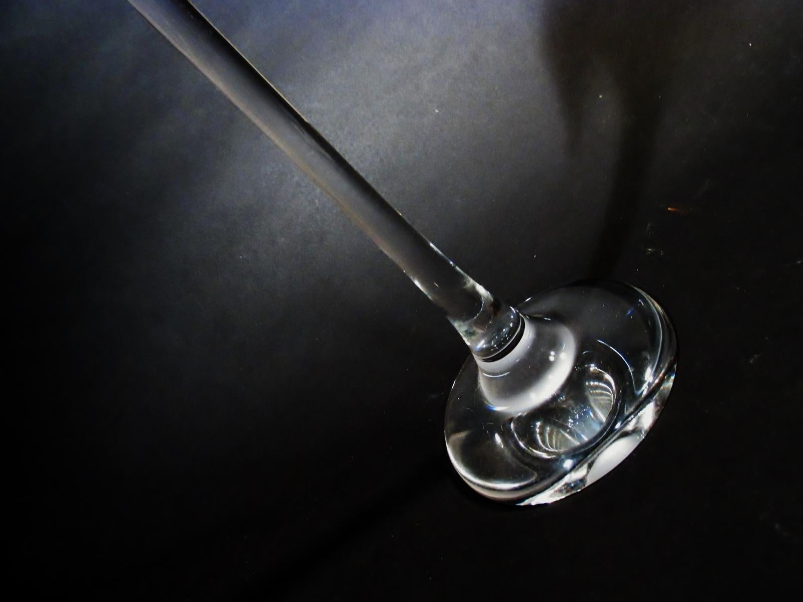 Pair of Steuben Modernist Crystal Stork Sculpture #8538 Paul Schulze at ...