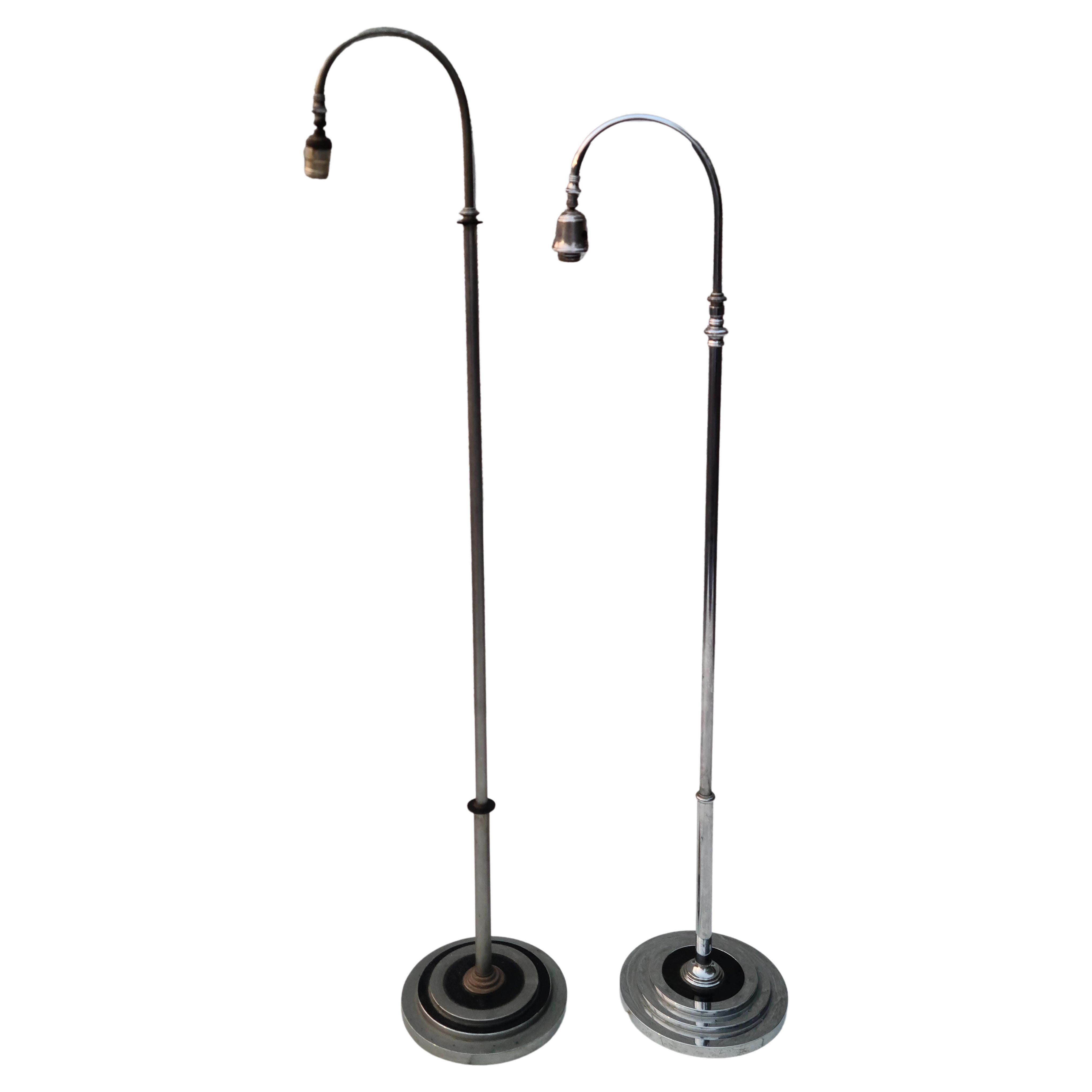 Pair of Streamline Art Deco Torcheres by Rembrandt Lamp Co. For Sale at ...