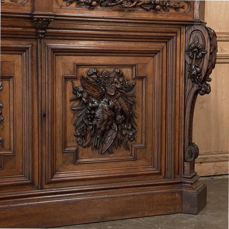 Pair Stunning French Renaissance Revival Sculpted Buffets For Sale at ...