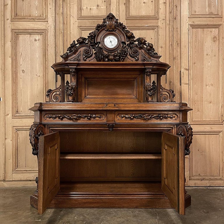 Pair Stunning French Renaissance Revival Sculpted Buffets For Sale at ...