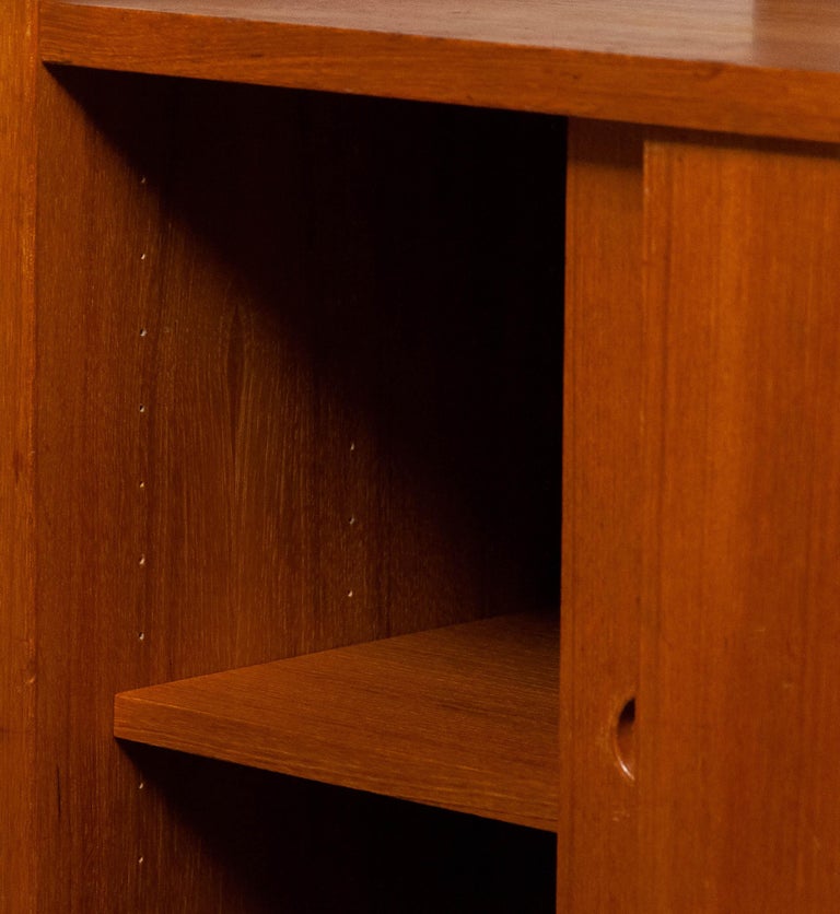 Pair Teak Shelf Systems Bookcases with Steel Bars by Harald Lundqvist ...