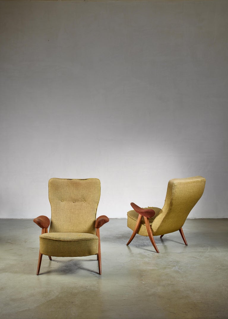 Pair of Theo Ruth Model 105 Chairs, the Netherlands, 1950s For Sale at ...