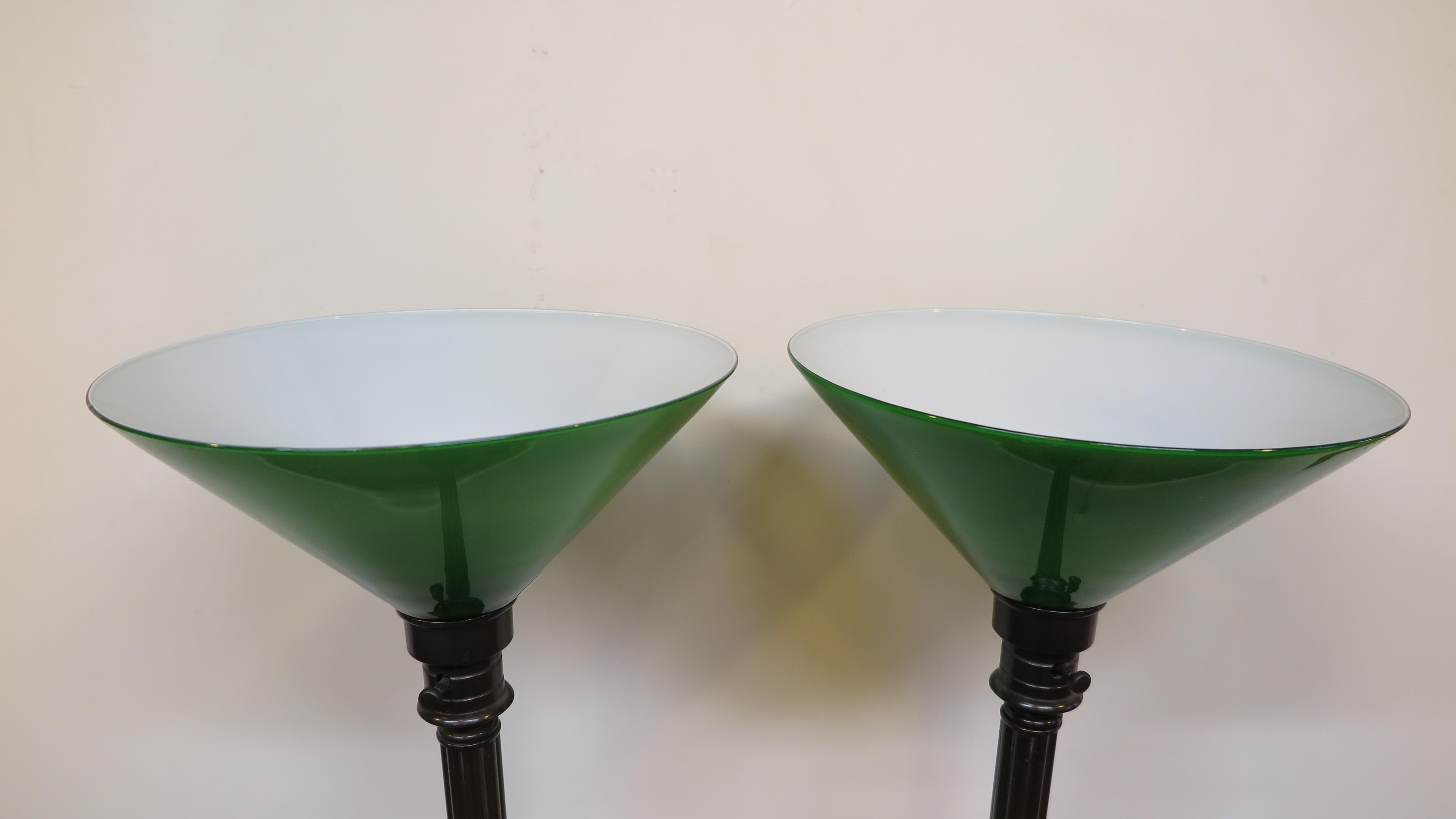 Pair of Torchiere Floor Lamps at 1stDibs
