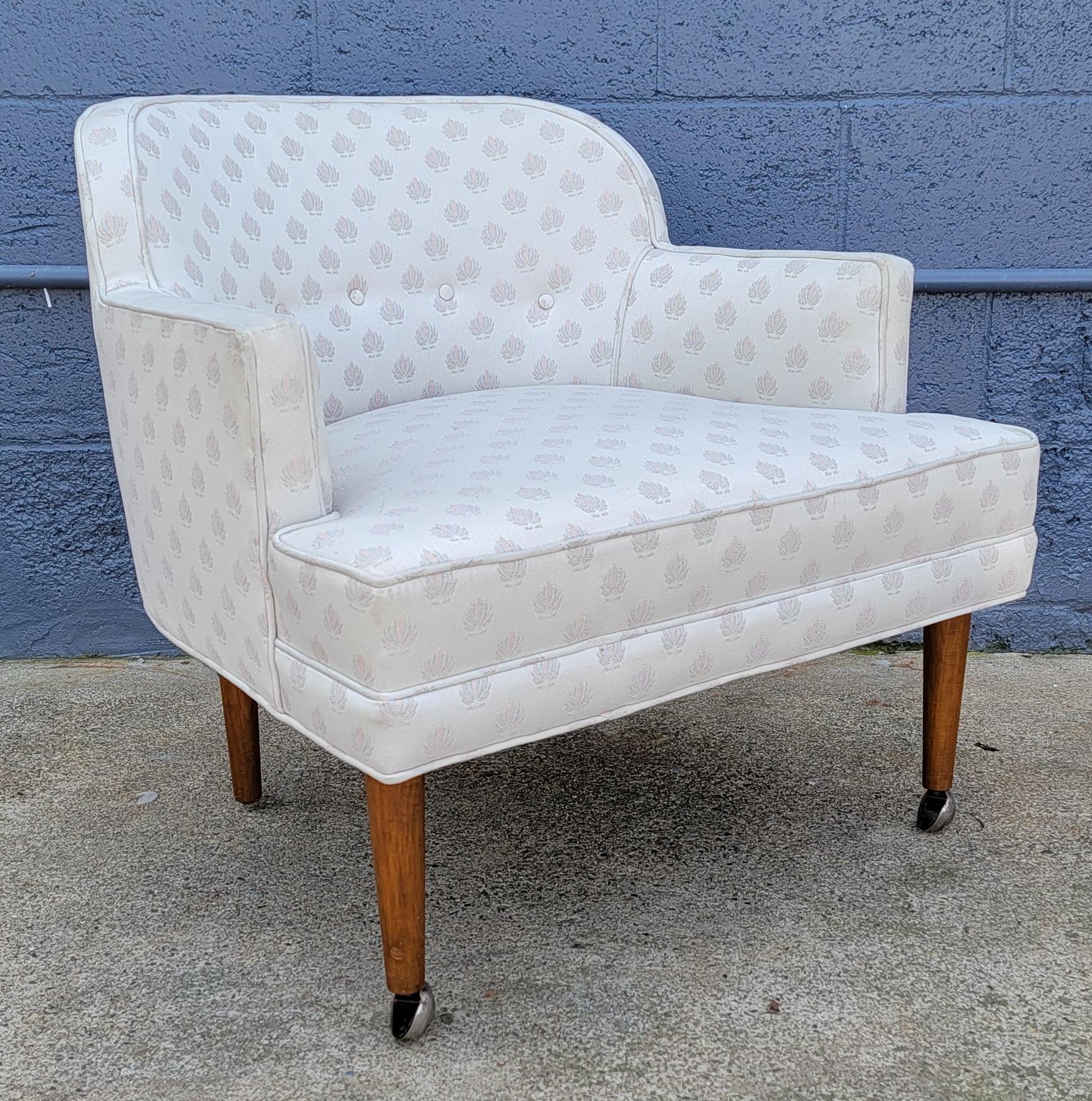 Barrel Lounge Chairs with Classic Peg / Conical Legs at 1stDibs