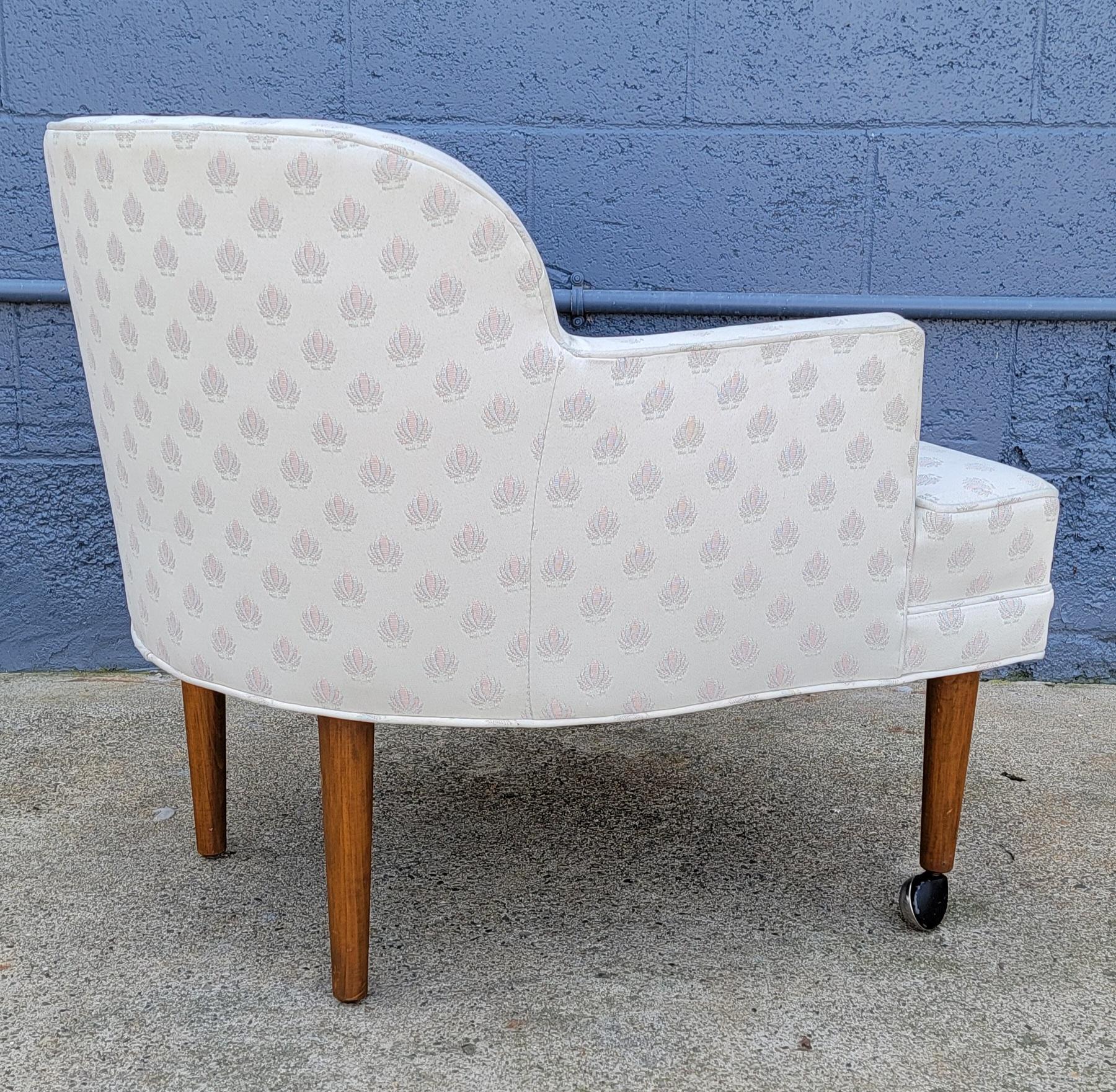 Barrel Lounge Chairs with Classic Peg / Conical Legs at 1stDibs