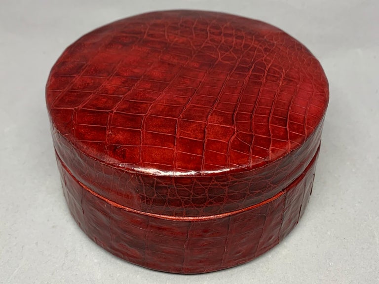 Pair Red Crocodile Nesting Boxes For Sale at 1stDibs