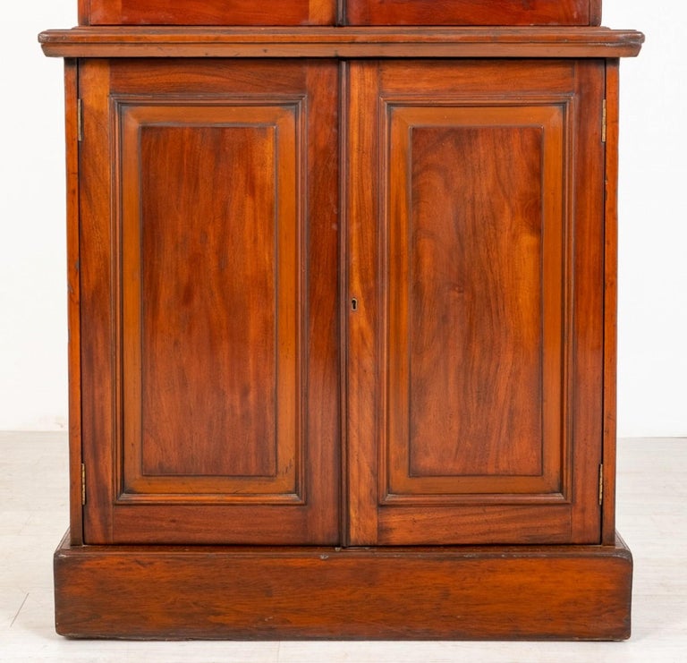Pair Victorian Bookcases Mahogany Glazed, 1870 For Sale at 1stDibs