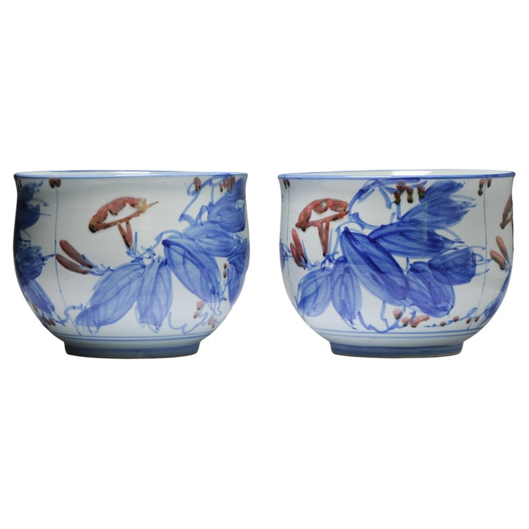 Pair Vintage 20 C Chinese Porcelain Proc Liling Jardiniere China ...