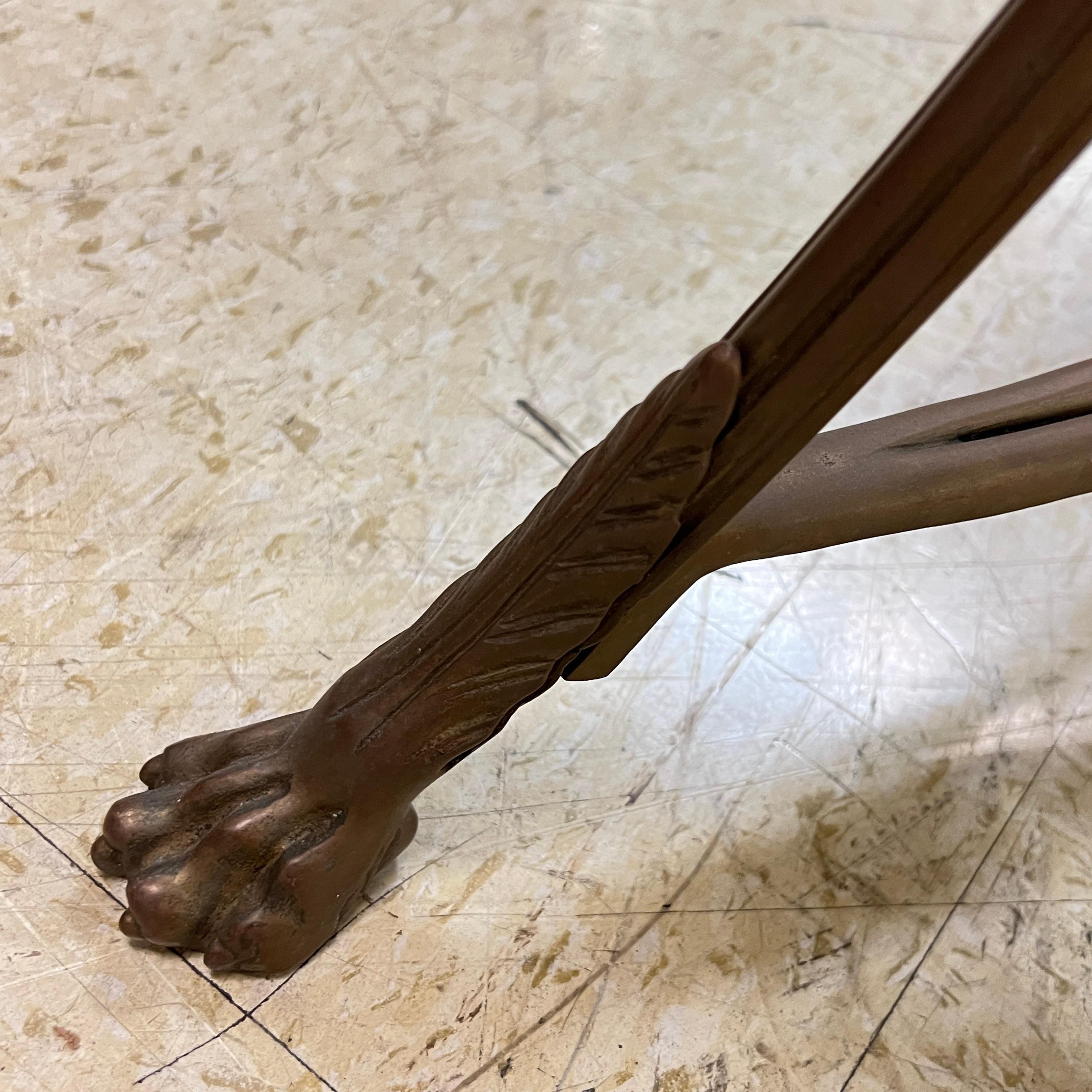 Pair Vintage Bronze and Black Marble Gueridon Tables For Sale at 1stDibs