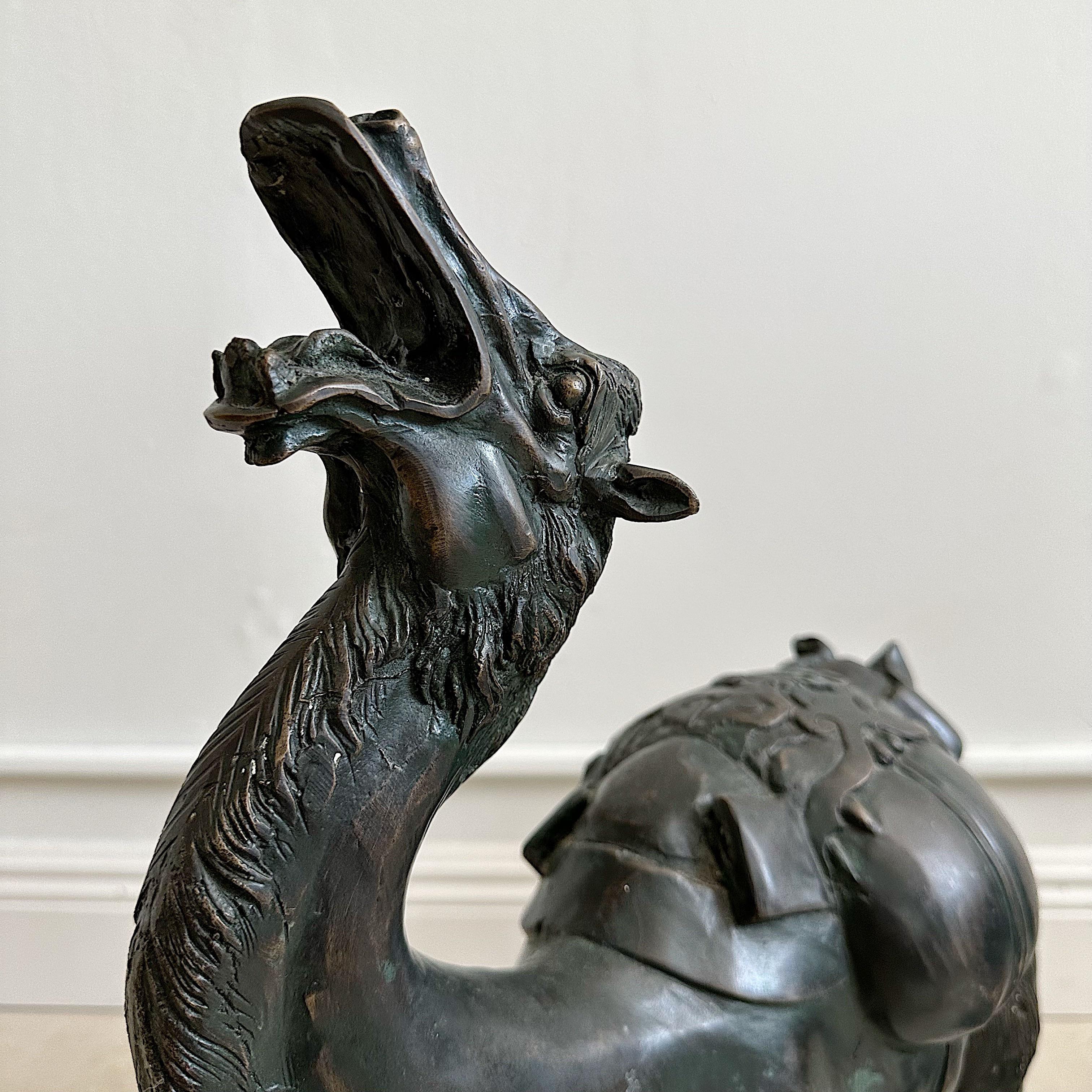 Pair Vintage Bronze Camel Sculptures For Sale at 1stDibs
