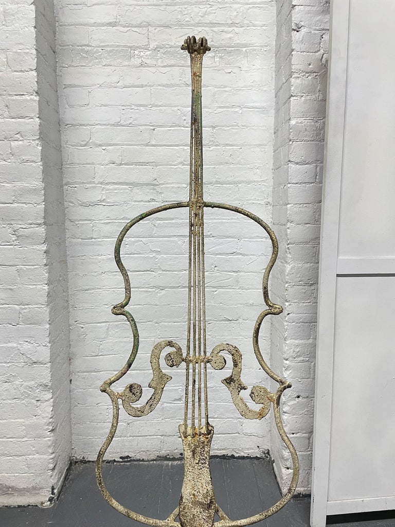 Pair Vintage Cello Form Garden Chairs For Sale at 1stDibs