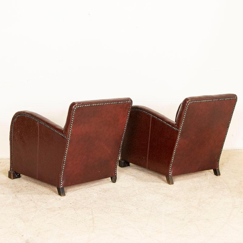 Pair, Vintage Leather Low Sitting Club Chairs from Denmark For Sale at ...