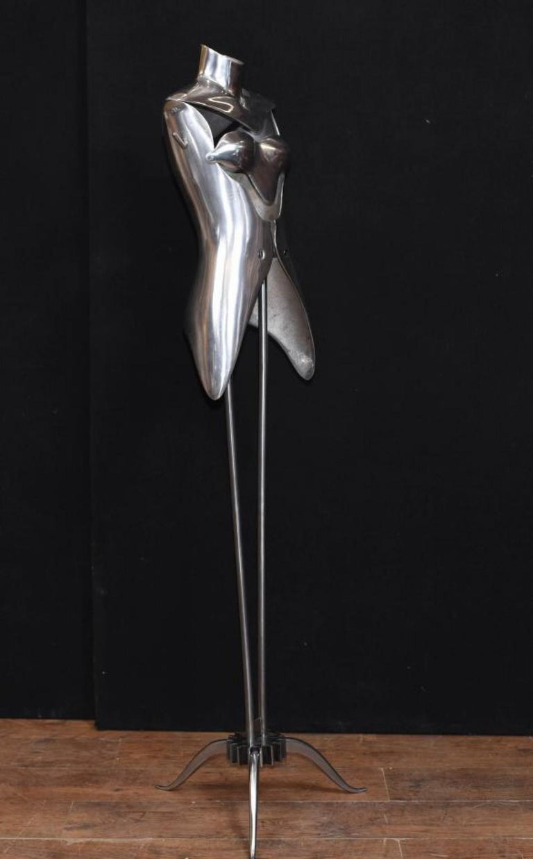 Pair Vintage Metal Mannequins Architectural Salvage For Sale at 1stDibs