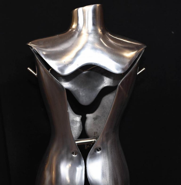 Pair Vintage Metal Mannequins Architectural Salvage For Sale at 1stDibs