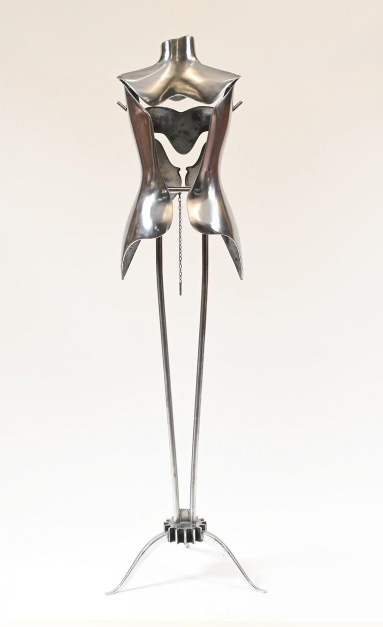 Pair Vintage Metal Mannequins Architectural Salvage For Sale at 1stDibs