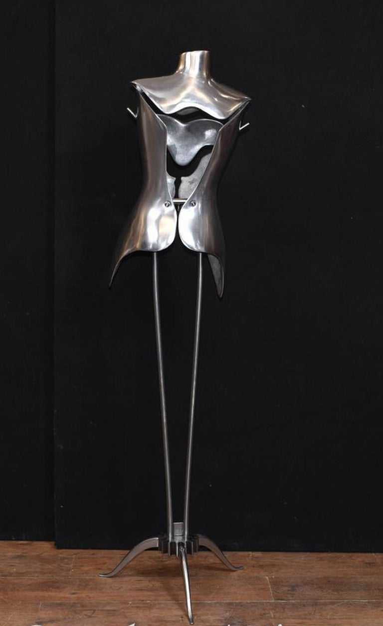 Pair Vintage Metal Mannequins Architectural Salvage For Sale at 1stDibs