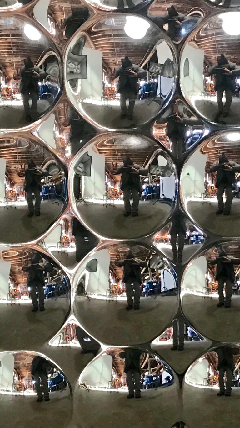 Pair of Vintage Turner Convex Bubble Mirrors, circa 1970s at 1stDibs