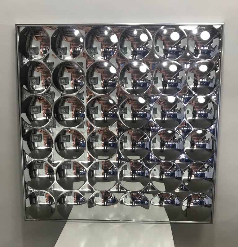 Pair of Vintage Turner Convex Bubble Mirrors, circa 1970s at 1stDibs