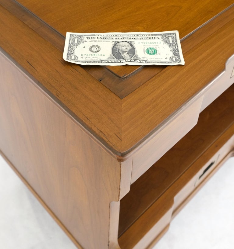 Pair Widdicomb Campaign Style Solid Cherry Brass Pulls Night Stands ...