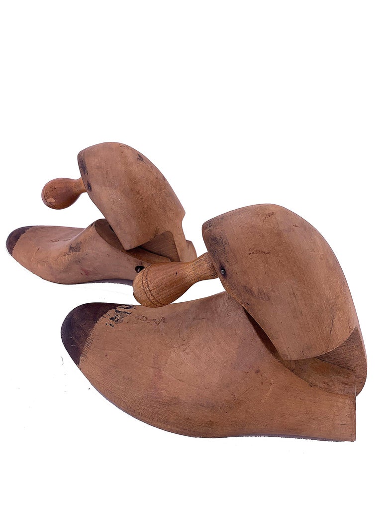 Pair of Wood Shoe Mold For Sale at 1stDibs