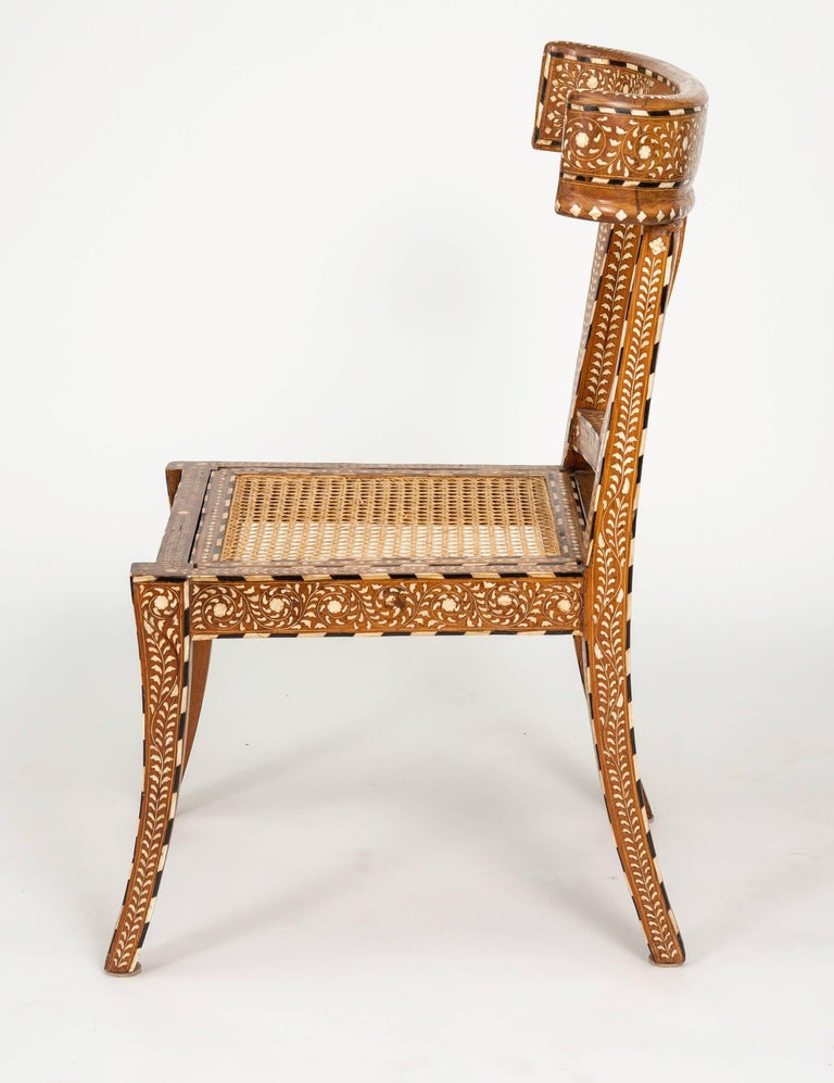 Pair of Bone Inlaid Chairs at 1stDibs