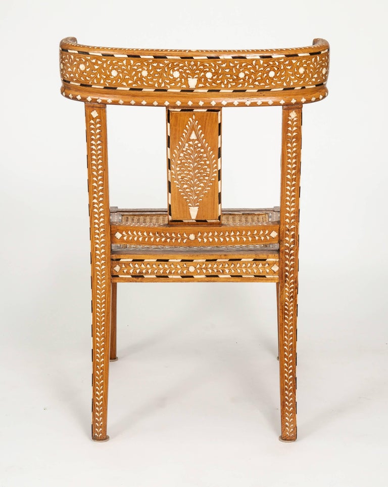 Pair of Bone Inlaid Chairs at 1stDibs