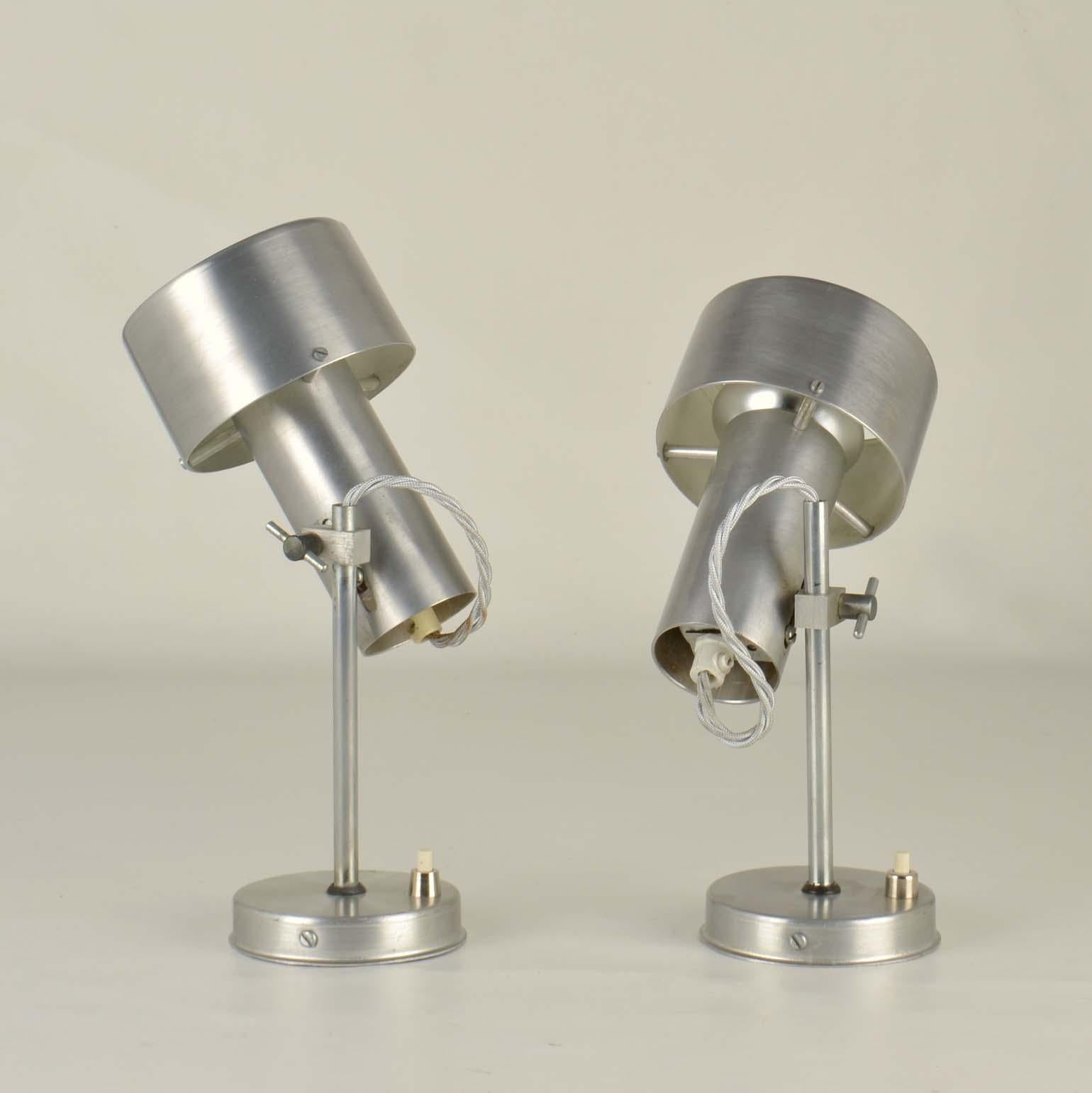 Pairs of 1960s Aluminium Spot Lights by Prova, Italy For Sale at 1stDibs