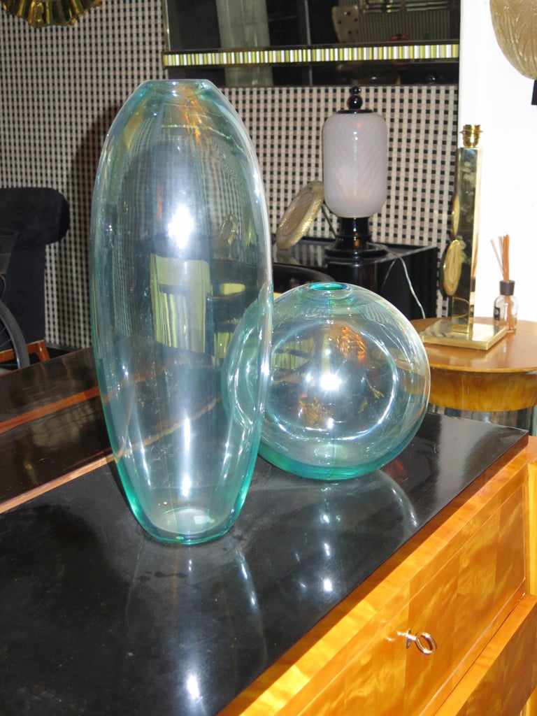Murano Formia Art Glass Midcentury Italian Vases, 1980 at 1stDibs