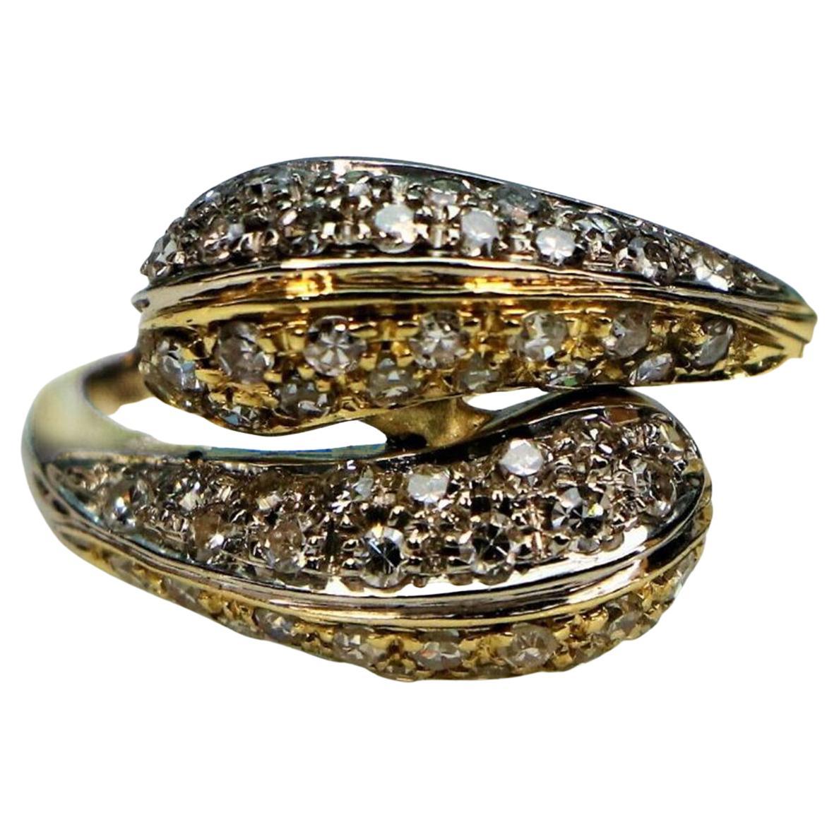 Fancy Brown 3.72 Total Carat Brown Diamond Rose Gold Paisley Snake Wrap ...