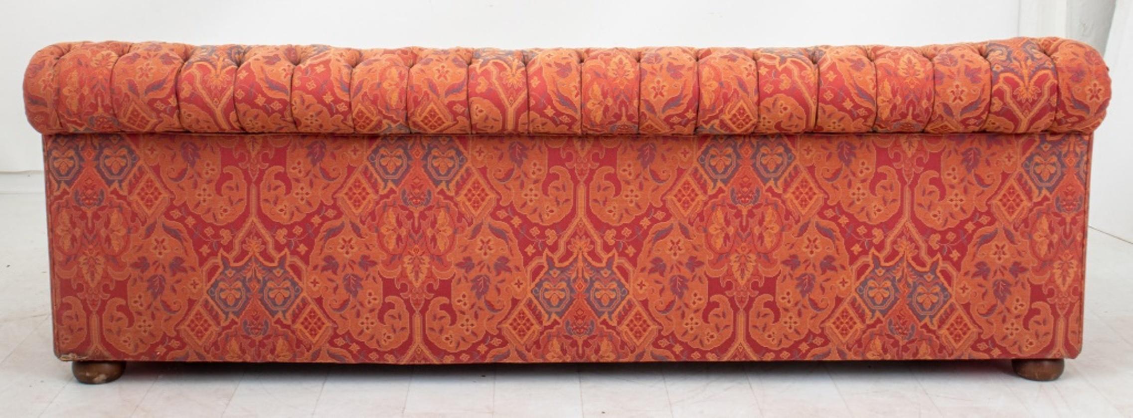 Paisley Upholstered Buttoned Chesterfield Sofa For Sale at 1stDibs
