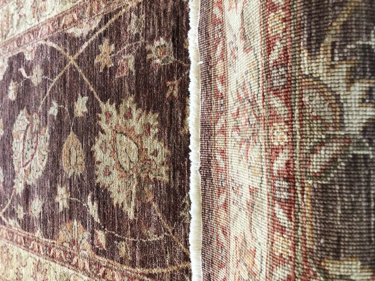 Pakistan Hand Knotted All Over Brown Peshawar Runner Rug For Sale at ...