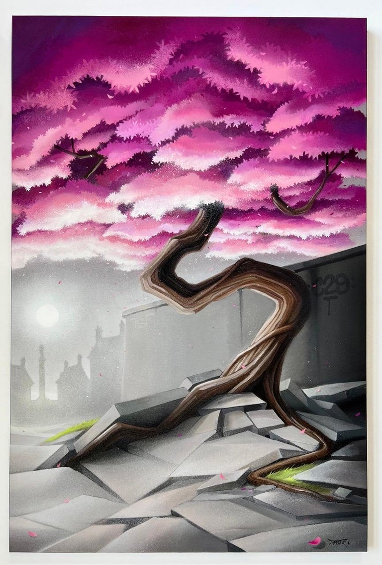 PAKONE - Street Art Painting by PAKONE : Sakura Spring For Sale at 1stDibs