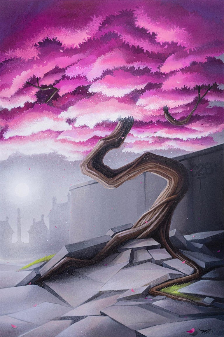 PAKONE - Street Art Painting by PAKONE : Sakura Spring For Sale at 1stDibs