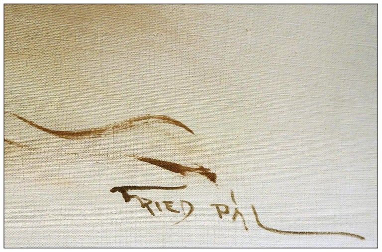 Pal Fried - Pal Fried Large Oil Painting On Canvas Western Cowboy Horse ...
