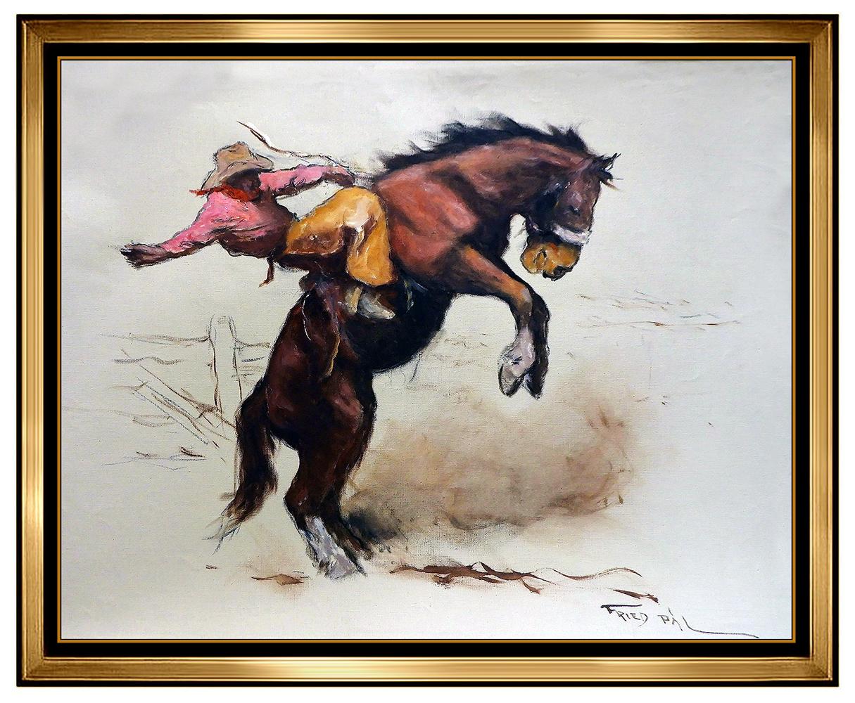 Art & Collectibles cowboy rodeo oil painting on canvas scene rodeo ...