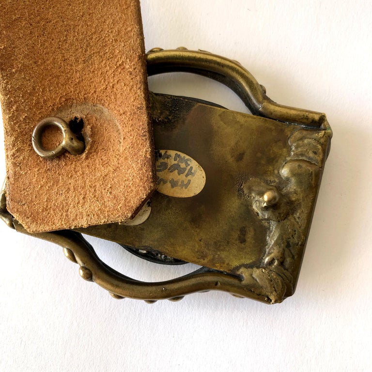 Pal Kepenyes Bronze Abalone Shell Belt Buckle on Hand Tooled Vintage ...