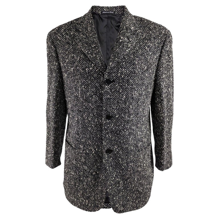 Pal Zileri Vintage Italian 3 Button Single Breasted Speckled Tweed ...
