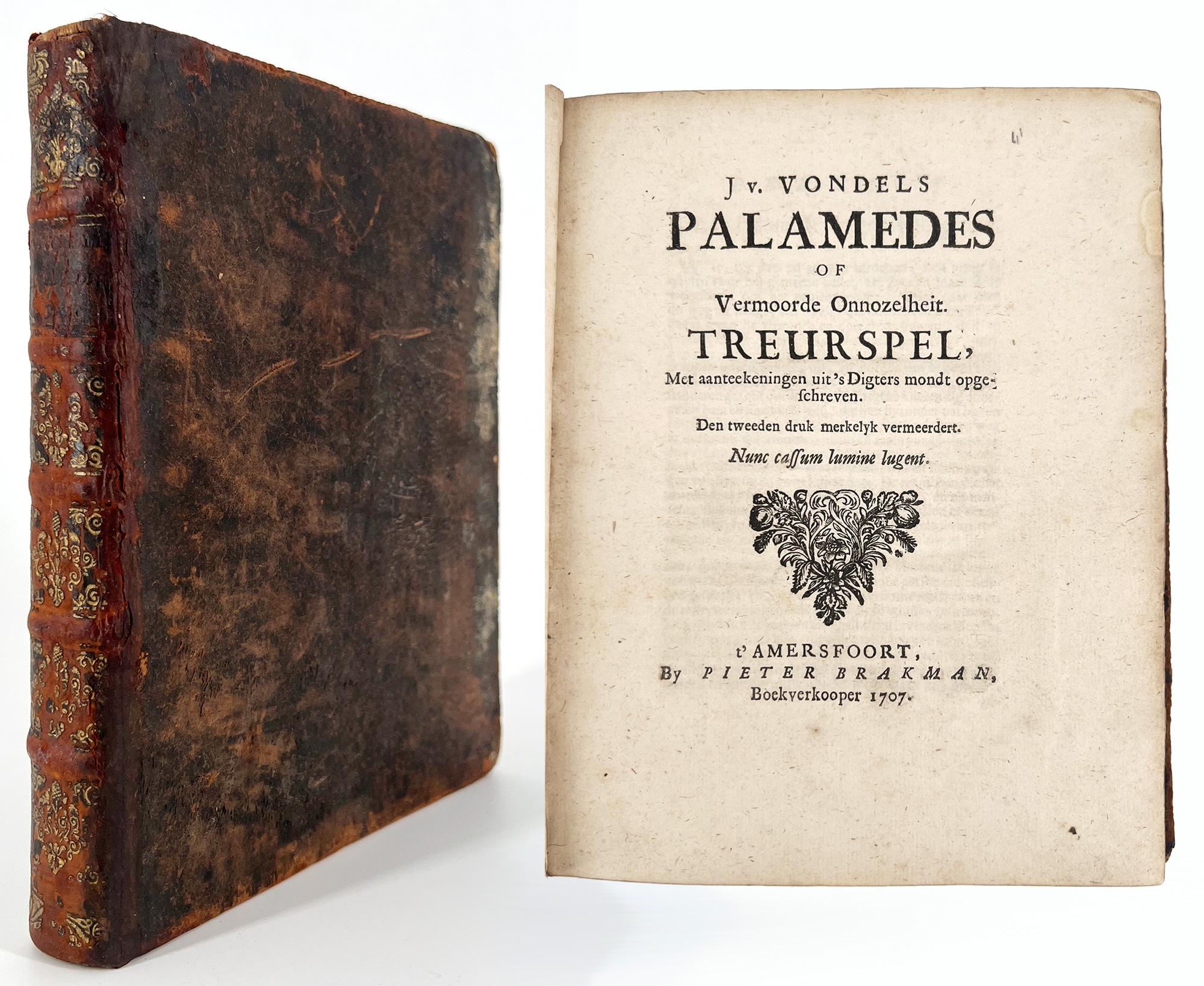 Palamedes and Hekeldigten by Joost van den Vondel, 1707 For Sale at 1stDibs